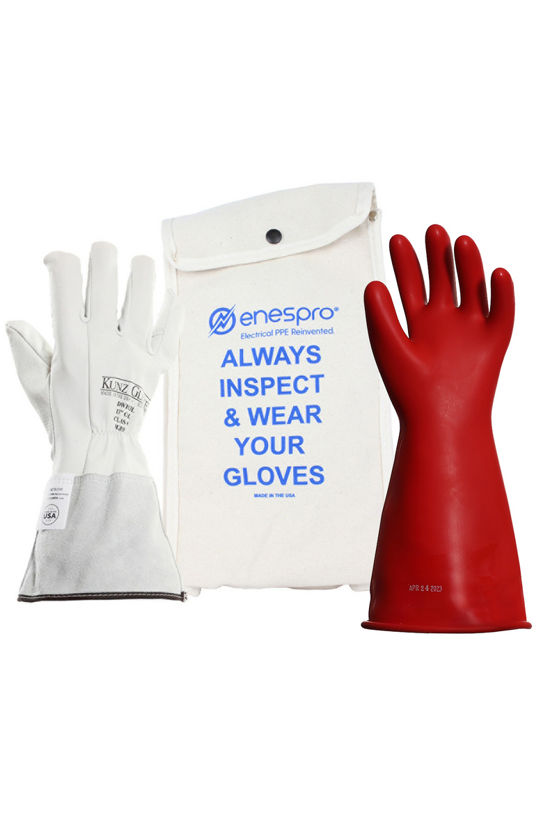 Enespro® Made in USA Class 0 Rubber Voltage 14" Glove Kit – Enespro PPE